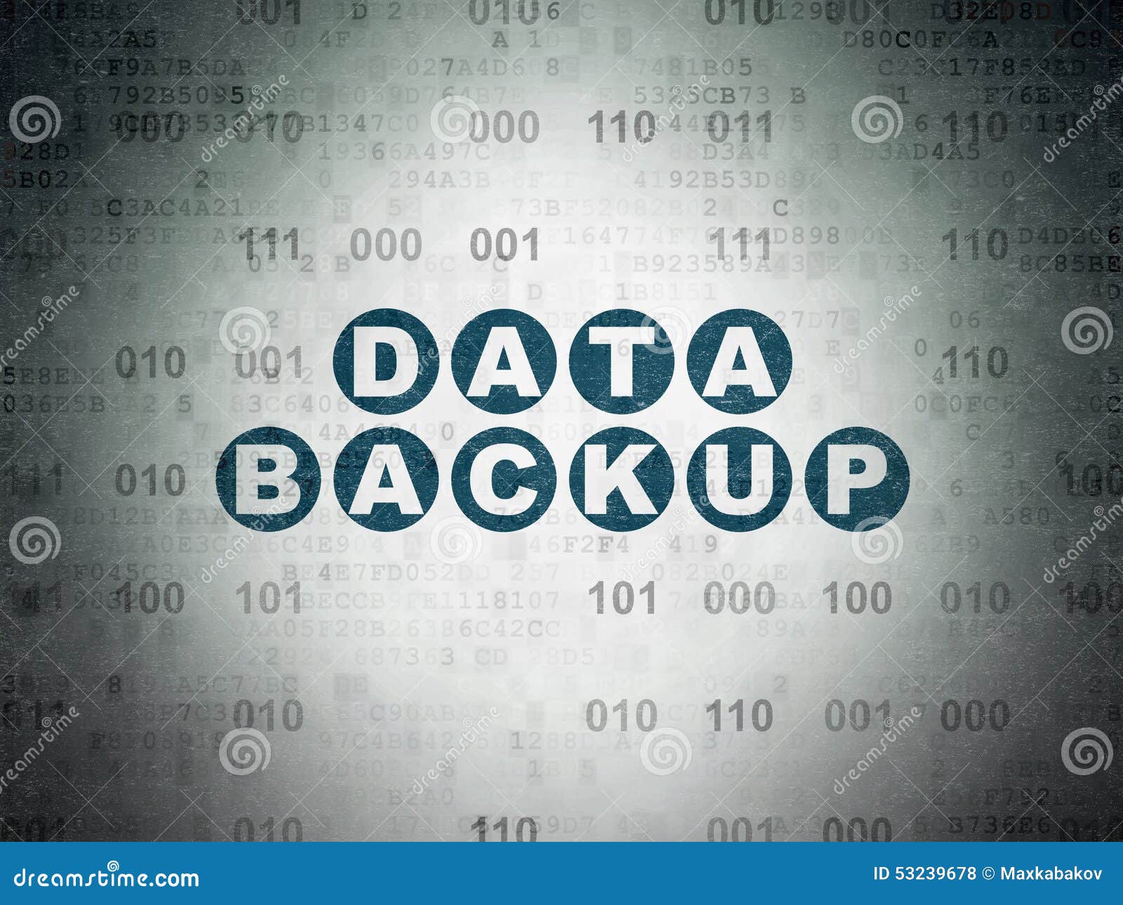 Information Concept: Data Backup on Digital Paper Stock Illustration ...