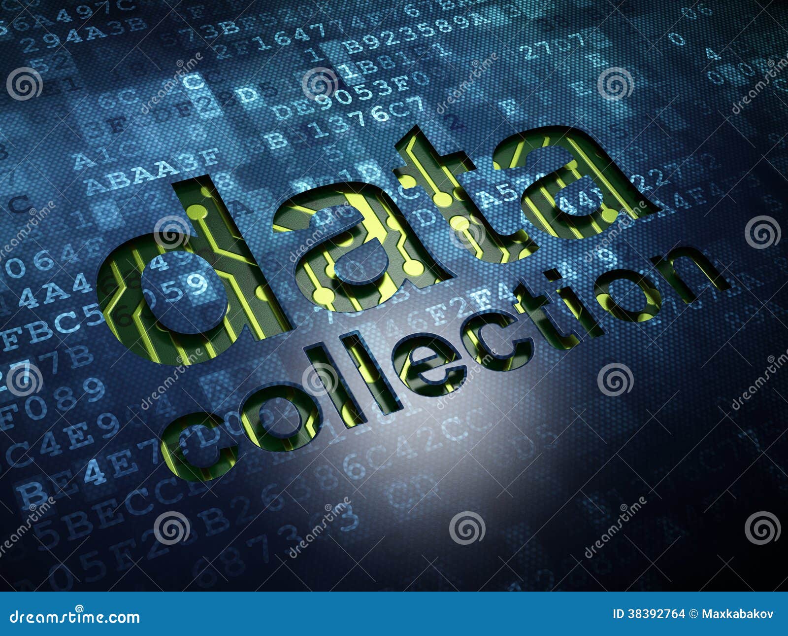 Information Concept: Data Collection on Digital Stock Illustration ...