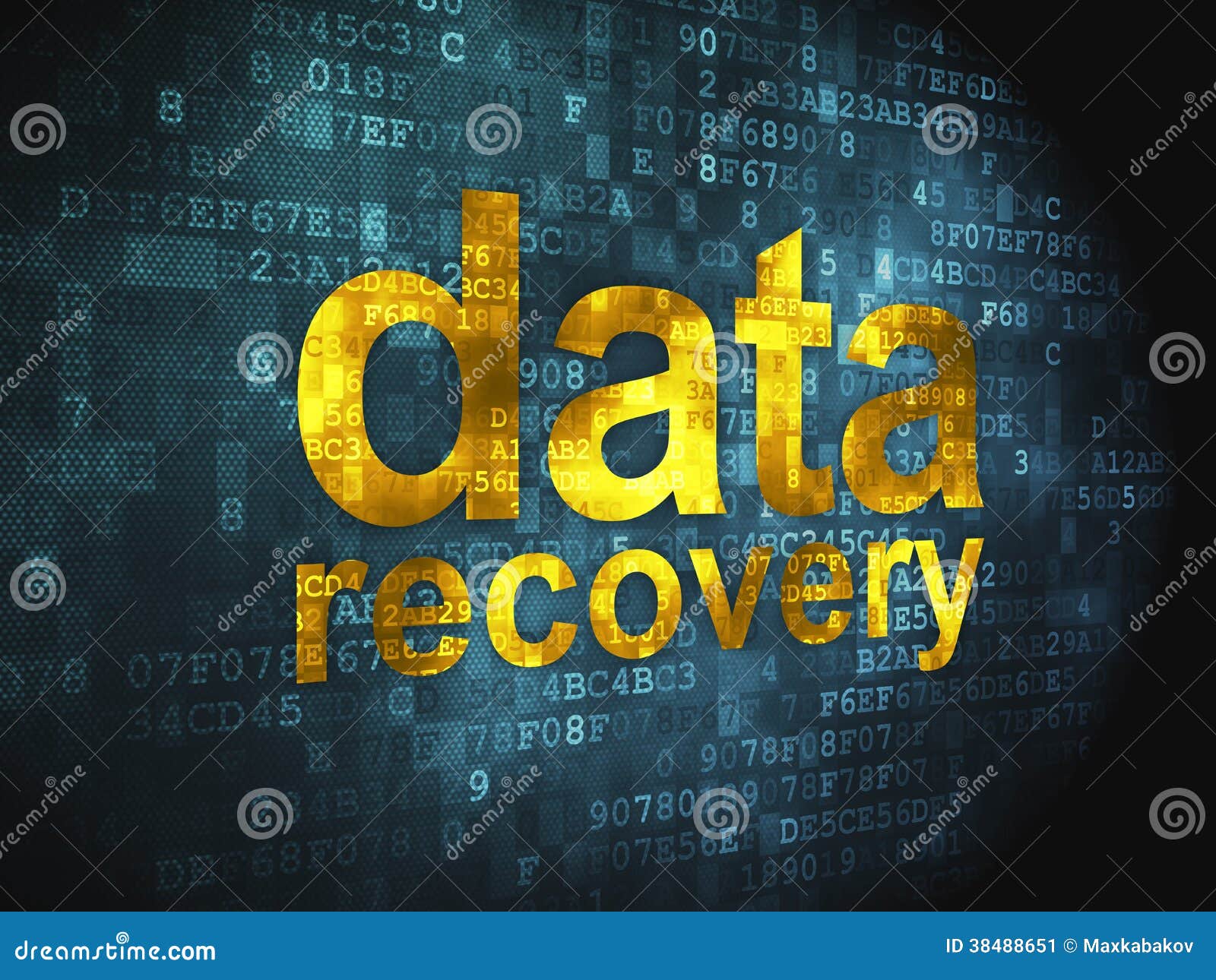 Information Concept: Data Recovery on Digital Stock Illustration ...