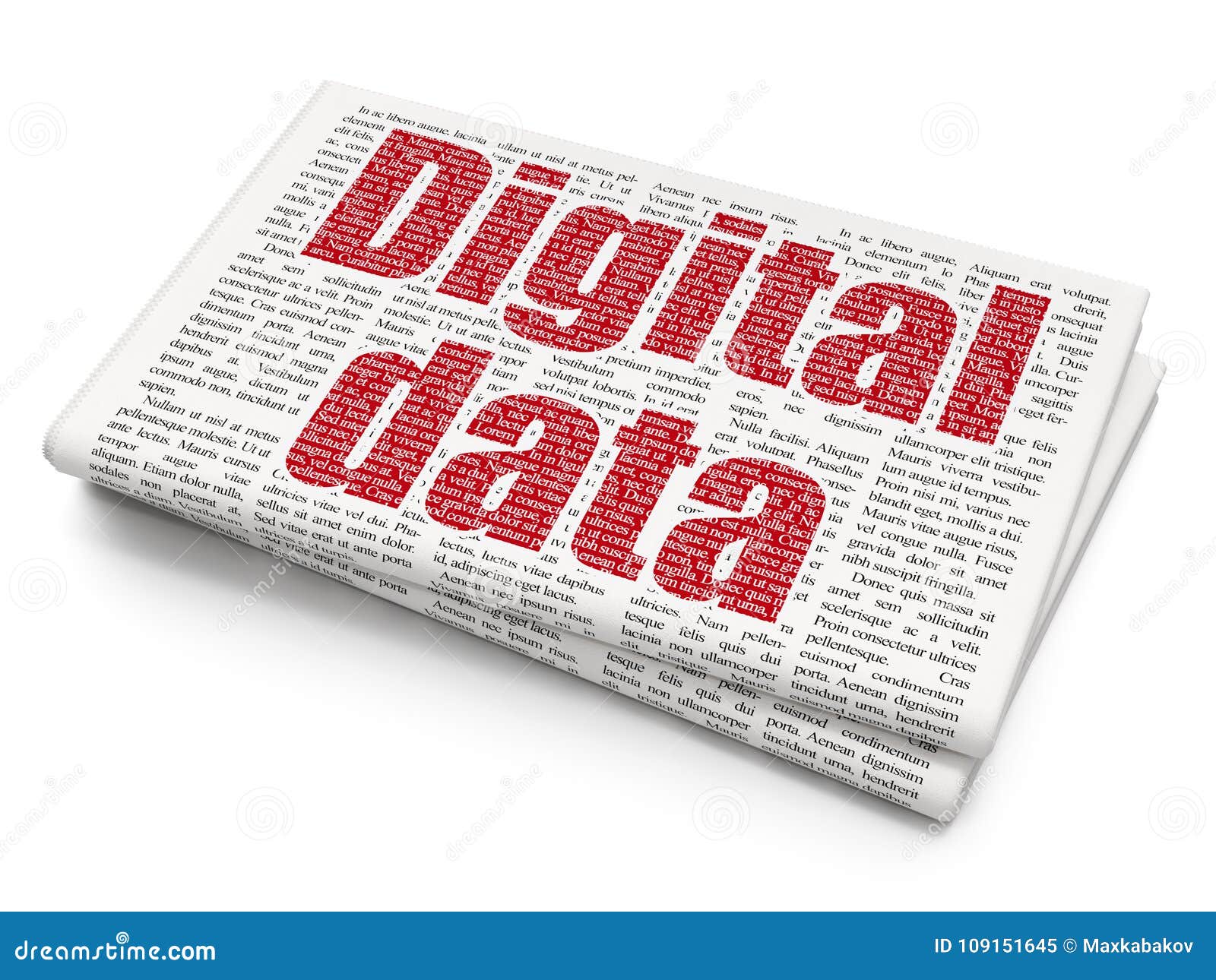 Information Concept: Digital Data on Newspaper Background Stock ...