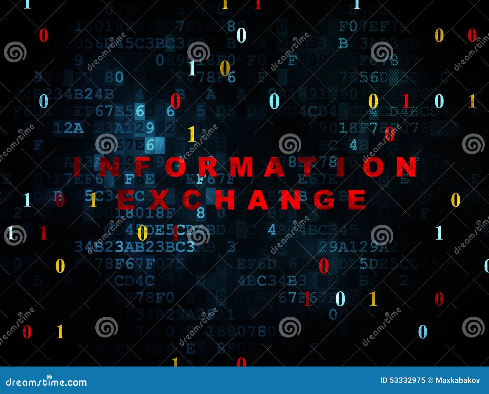 Information Concept: Information Exchange on Stock Image - Image of ...