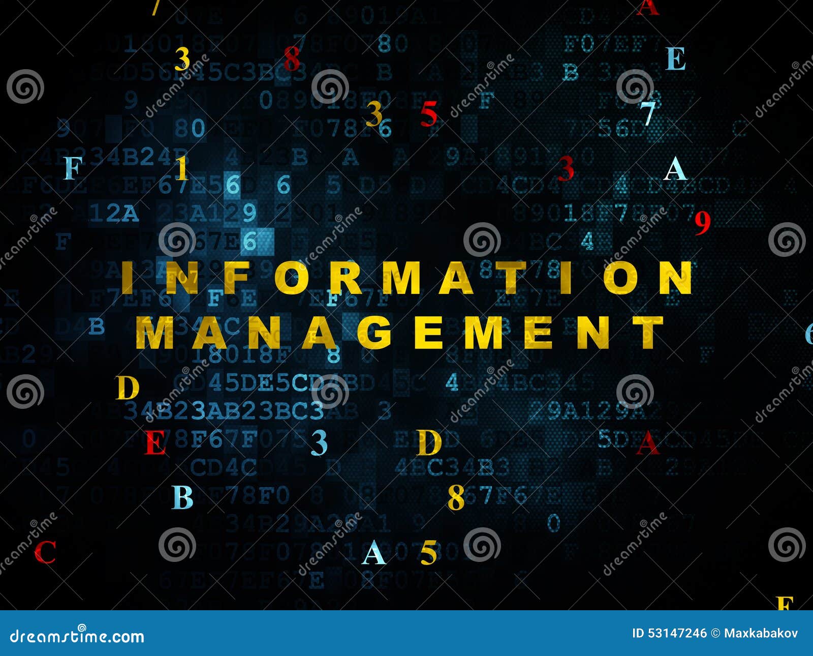 Information Concept: Information Management on Stock Illustration ...