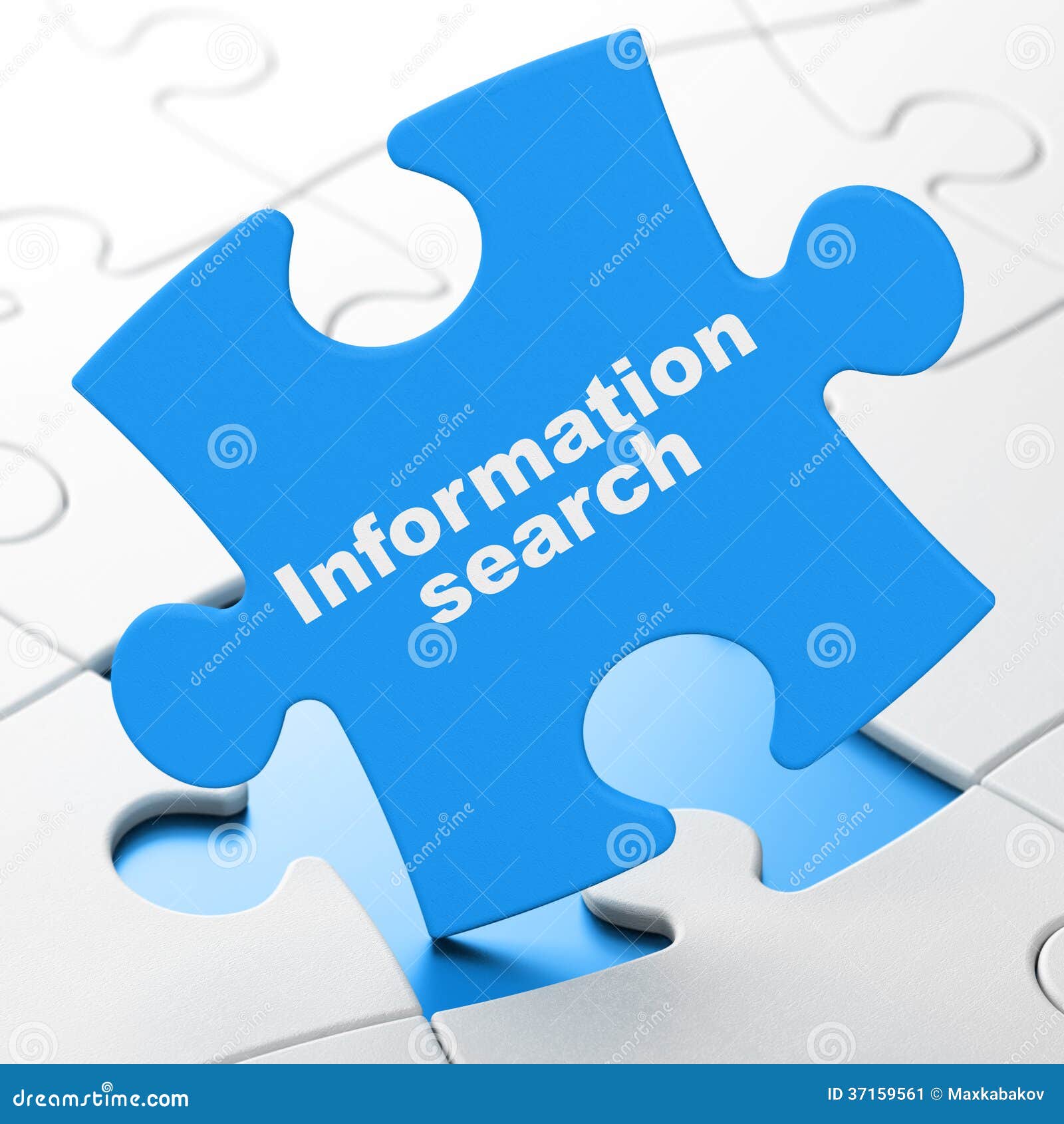 Information Concept: Information Search on Puzzle Stock Illustration ...
