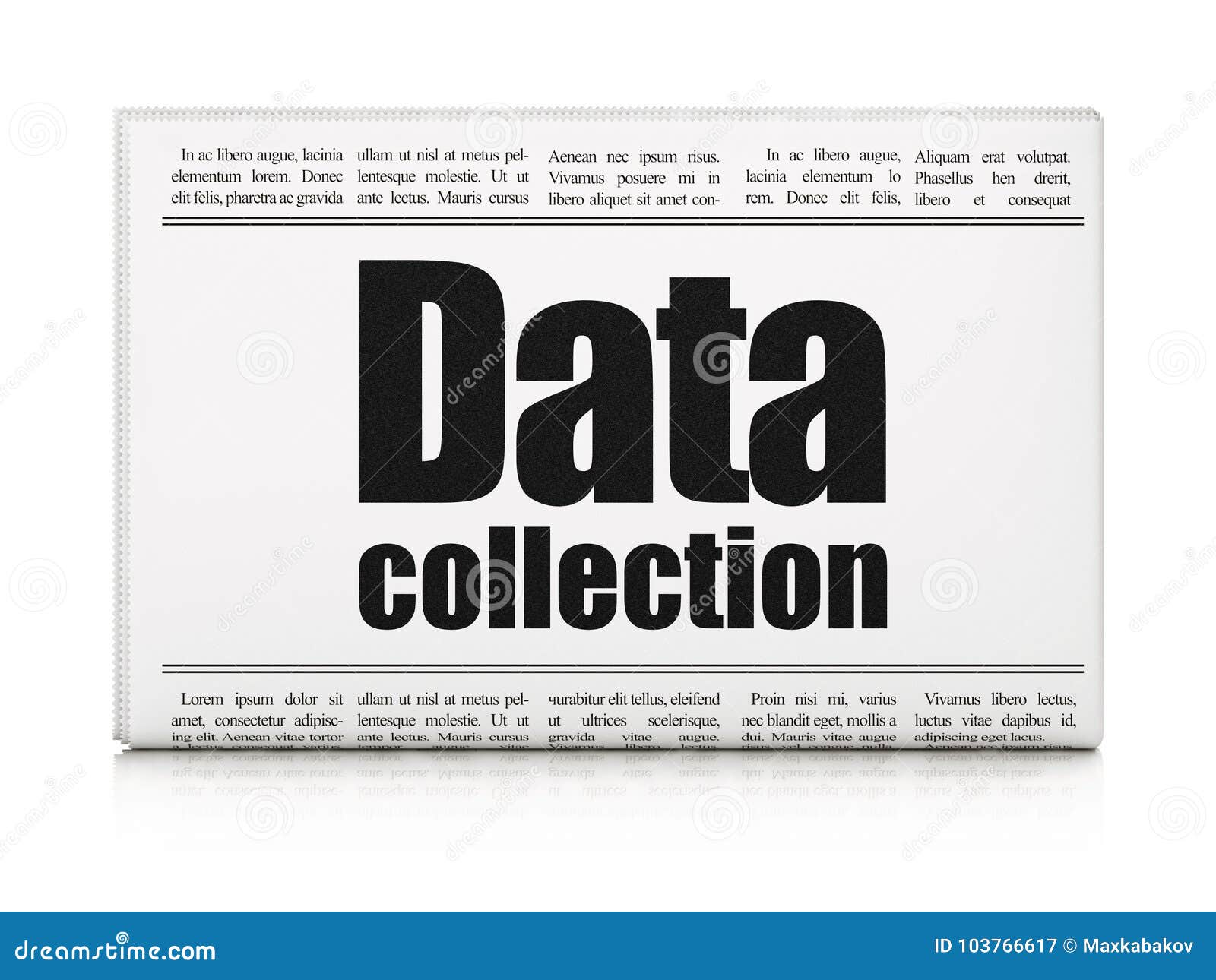 Information Concept: Newspaper Headline Data Collection Stock ...