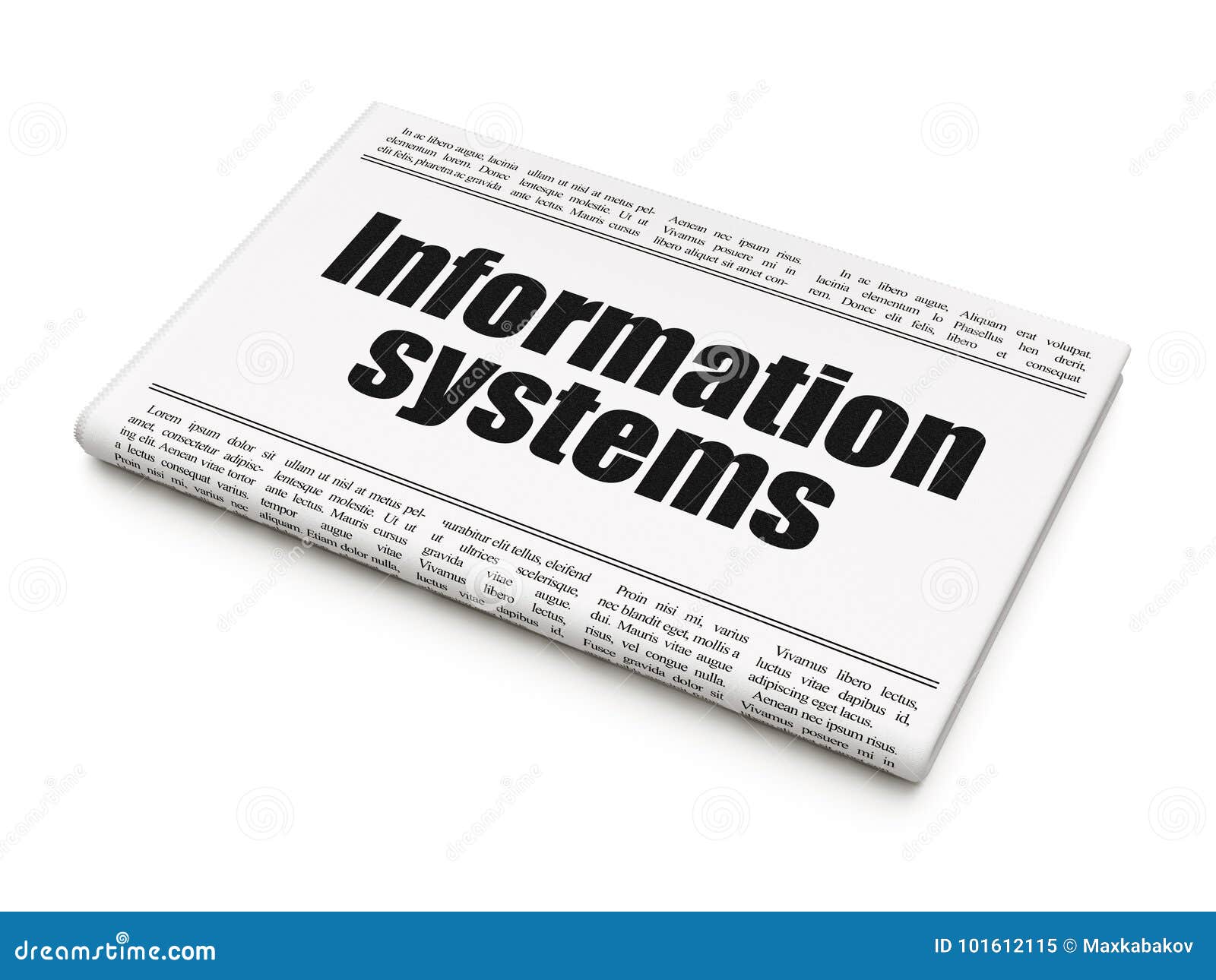 Information Concept: Newspaper Headline Information Systems Stock ...
