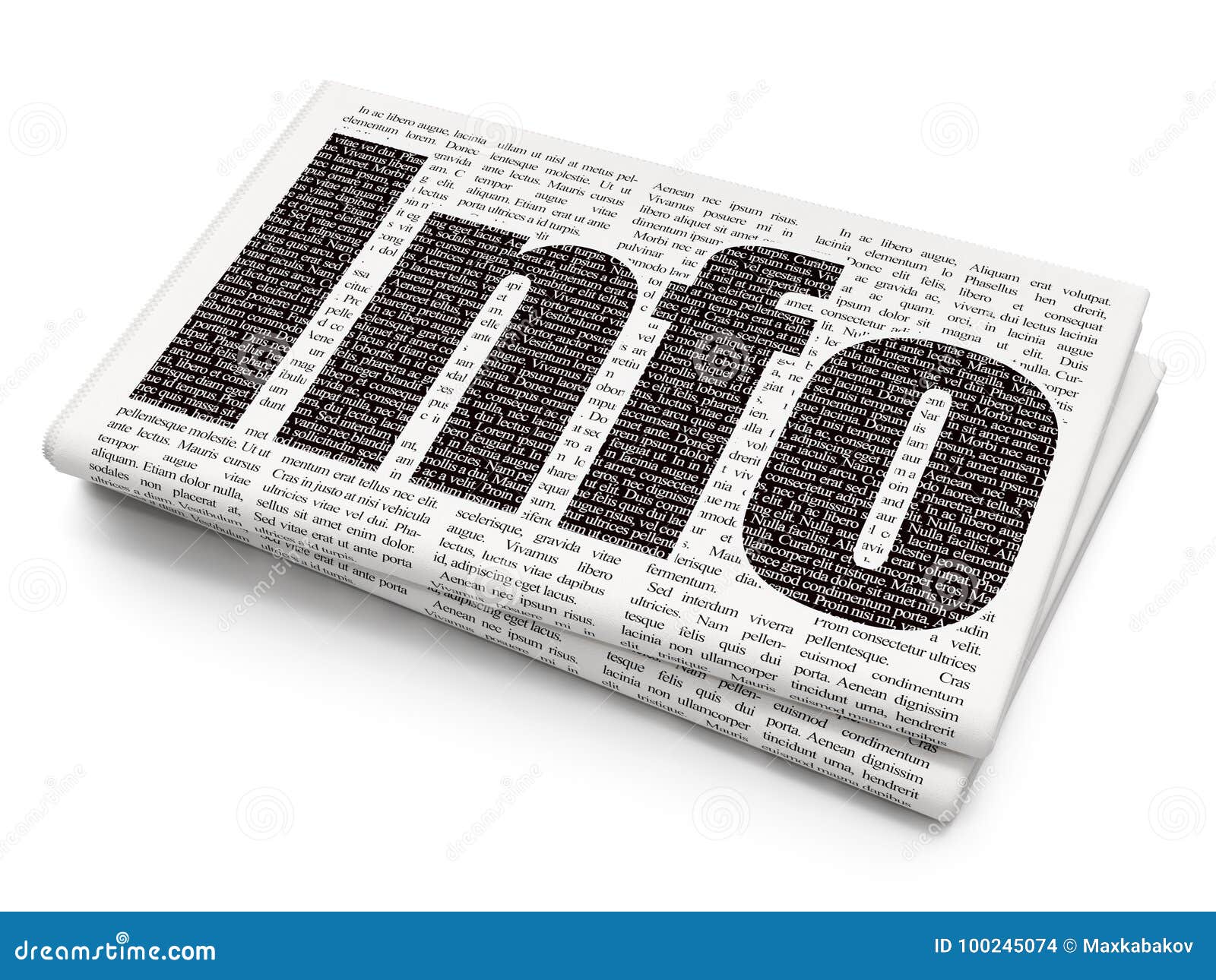 Information Concept: Info on Newspaper Background Stock Illustration ...