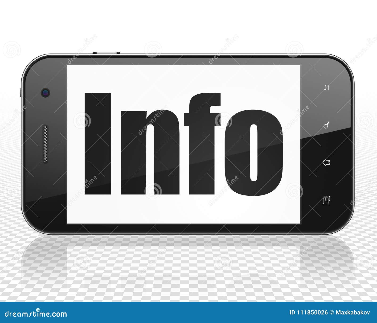 Information Concept: Smartphone with Info on Display Stock Illustration ...