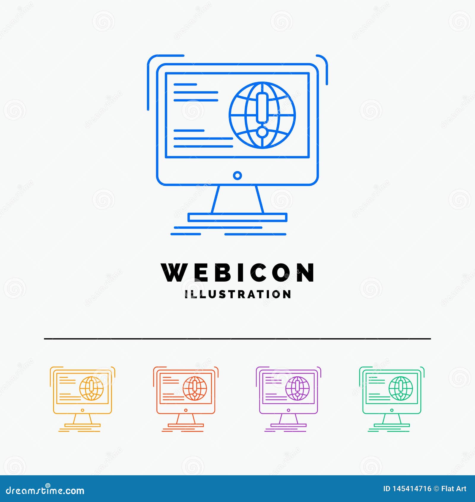 Information, Content, Development, Website, Web 5 Color Line Web Icon ...