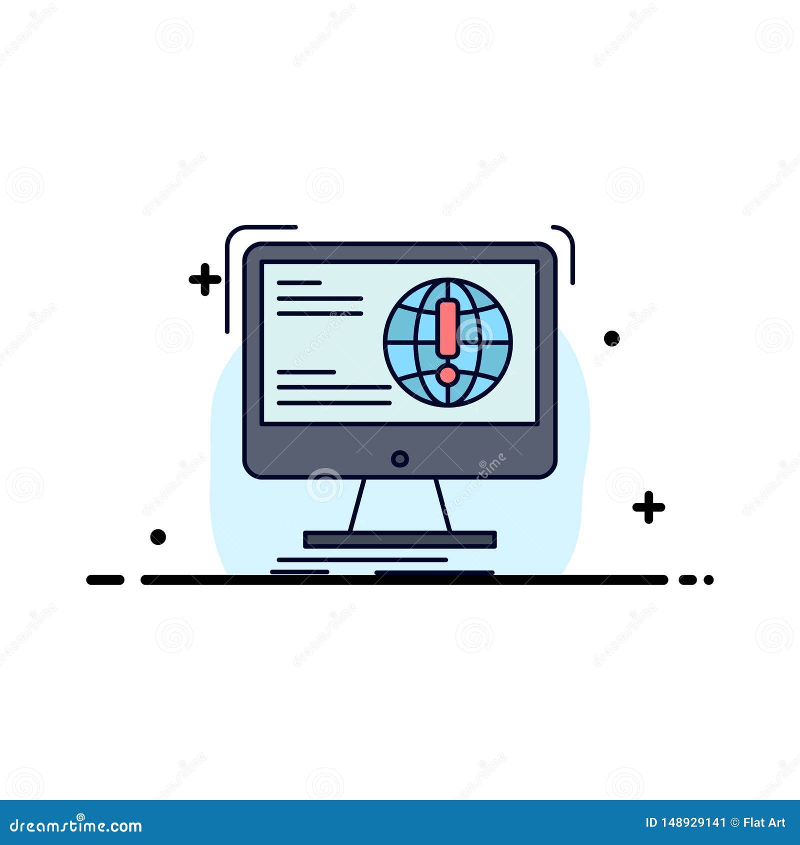 Information, Content, Development, Website, Web Flat Color Icon Vector ...