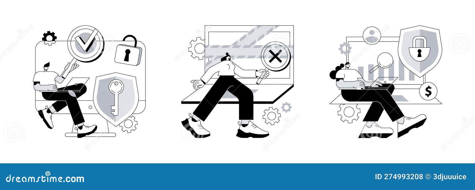 Information Control and Security Abstract Concept Vector Illustrations ...