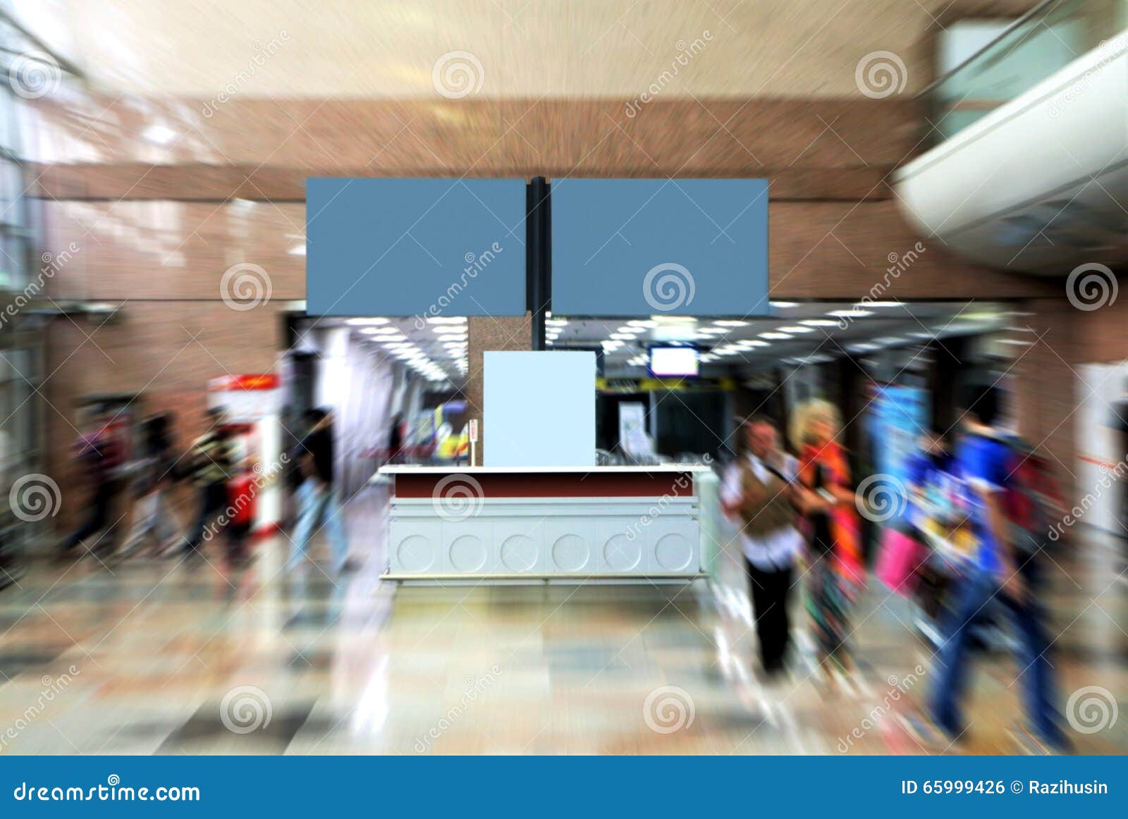 Information Counter with Blank Display Stock Photo - Image of ...