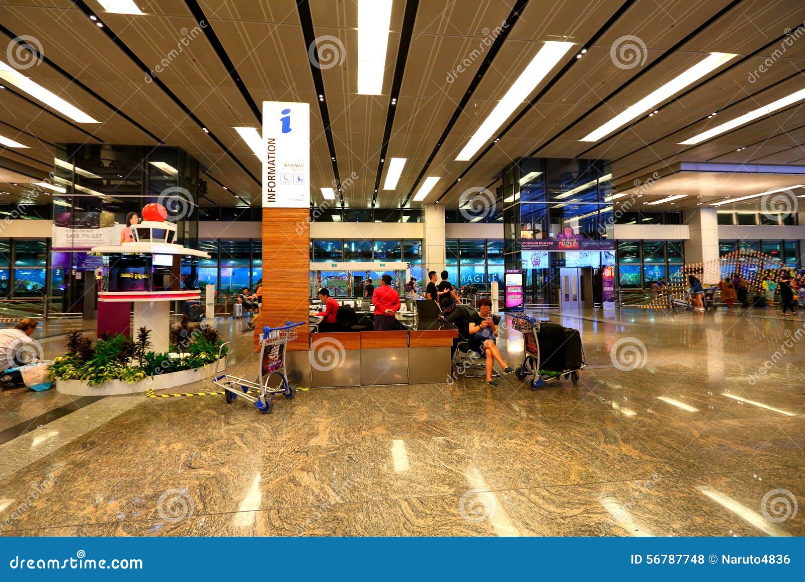 Information Counter At Changi Airport Singapore Editorial Image ...