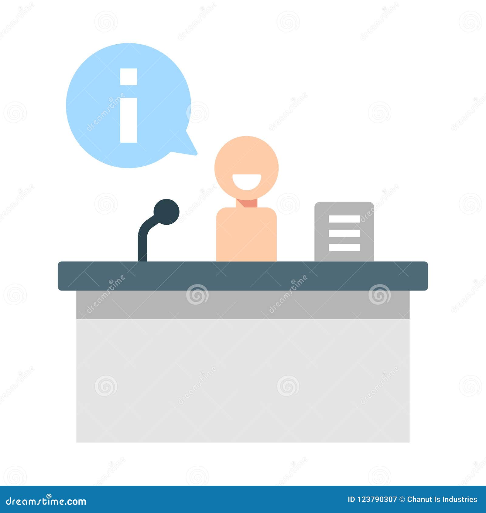 Information Counter Flat Illustration Stock Vector - Illustration of ...