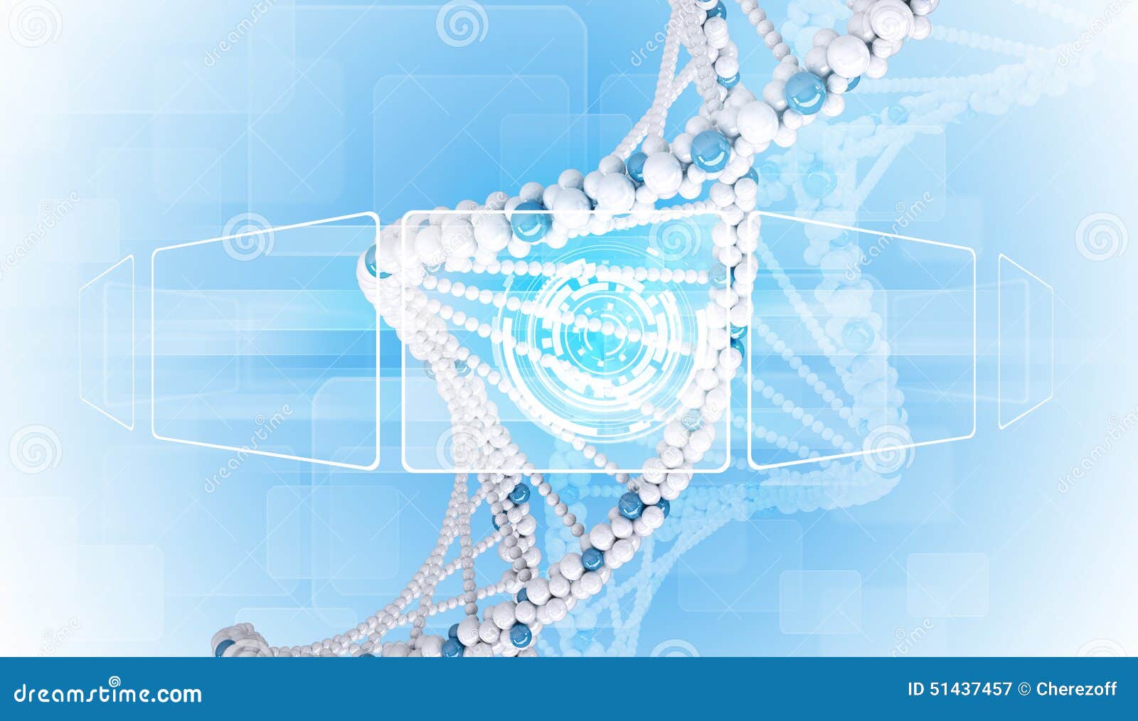 Information 3d Blank Board. Human DNA Stock Illustration - Illustration ...