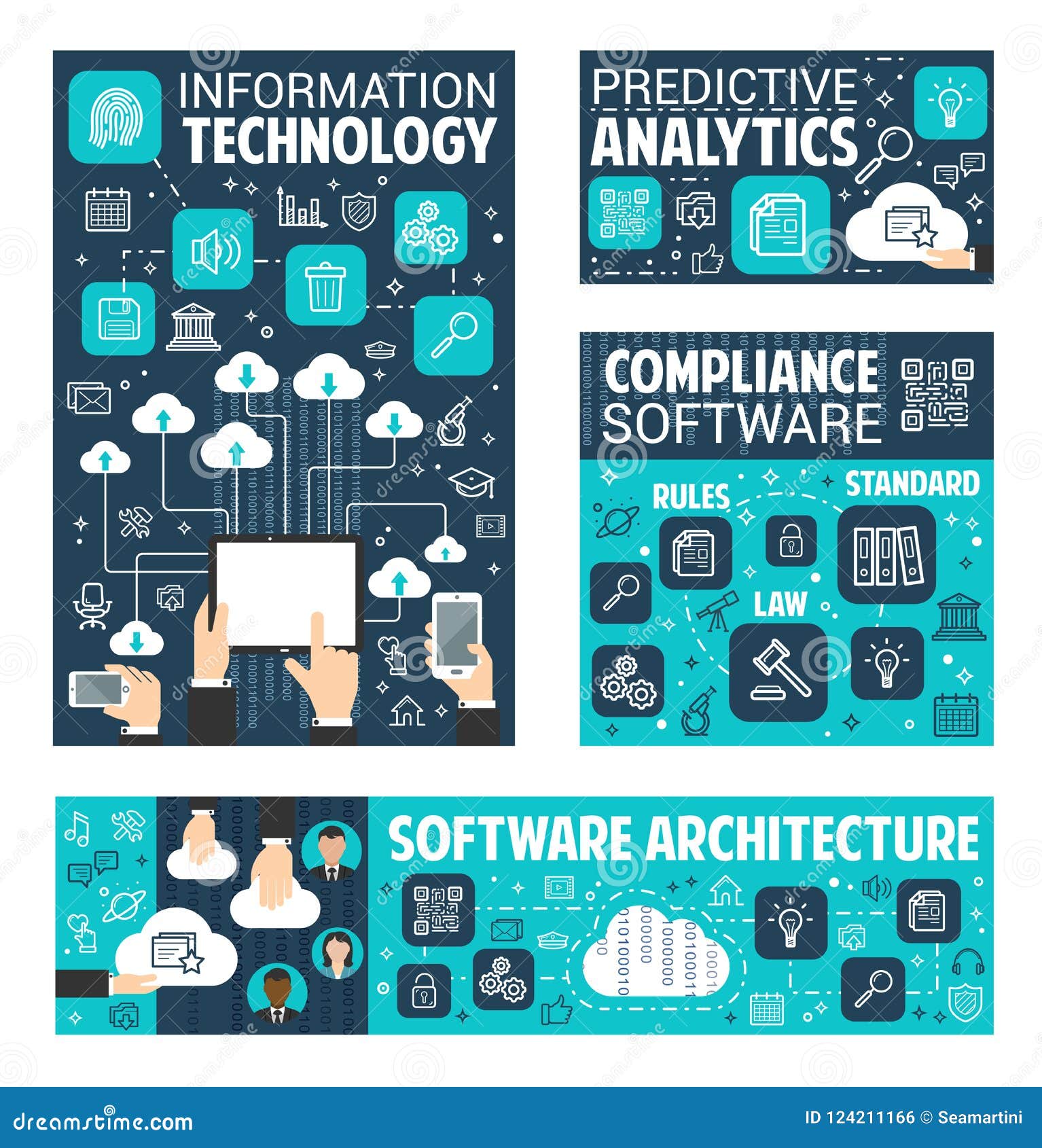 Information Data Technology Vector Posters Stock Vector - Illustration ... Information Data Technology Vector Posters Stock Vector - Illustration ...