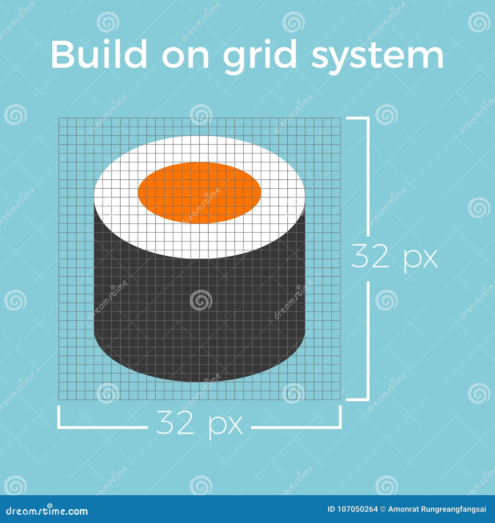 Information about Design Icon on Grid System for Website and Smartphone ...