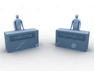 Information desk stock illustration. Illustration of company - 121824