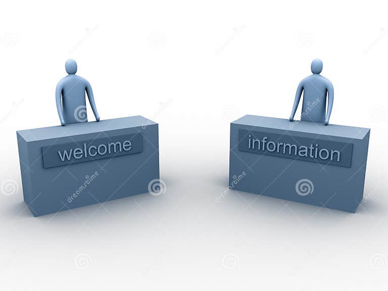 Information desk stock illustration. Illustration of company - 121824