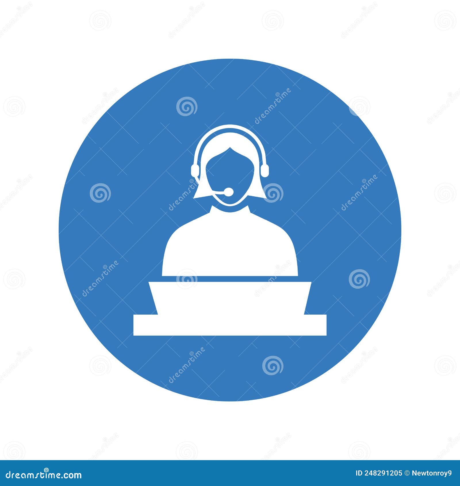Information Desk, Help Desk, Customer Service Icon. Rounded Vector ...