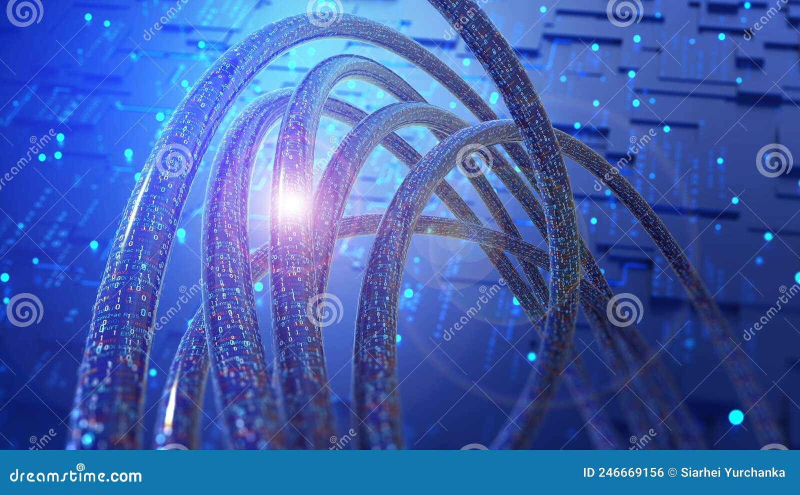 Information in Digital Coded Streams Stock Illustration - Illustration ...