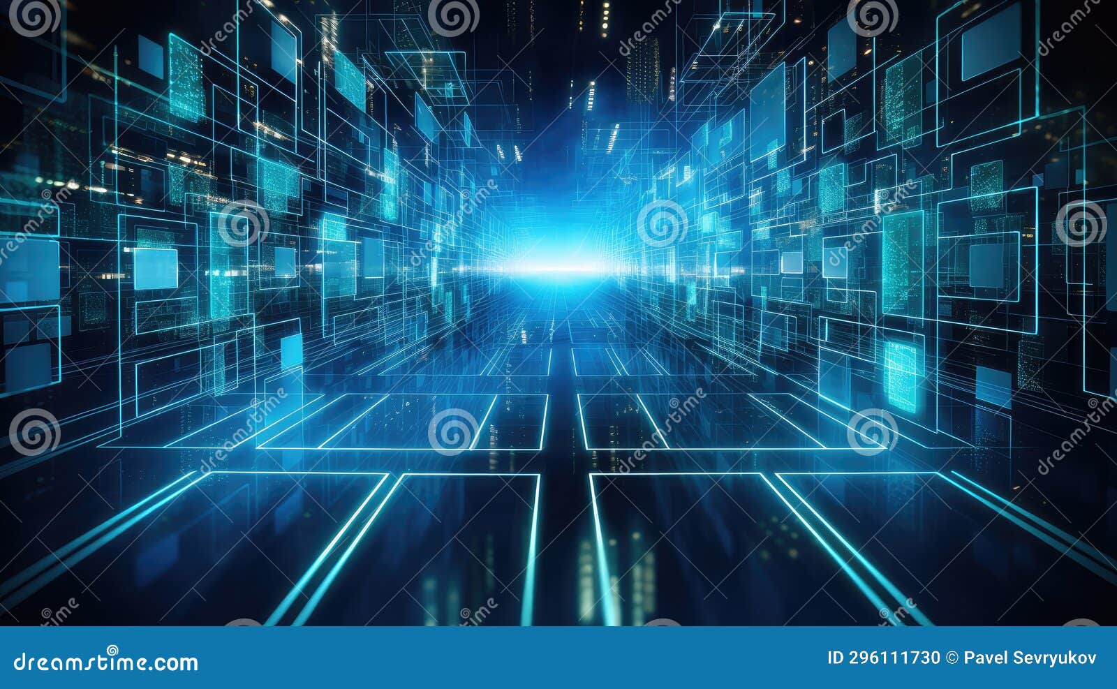 Information Digital Data Flow Stock Illustration - Illustration of ...