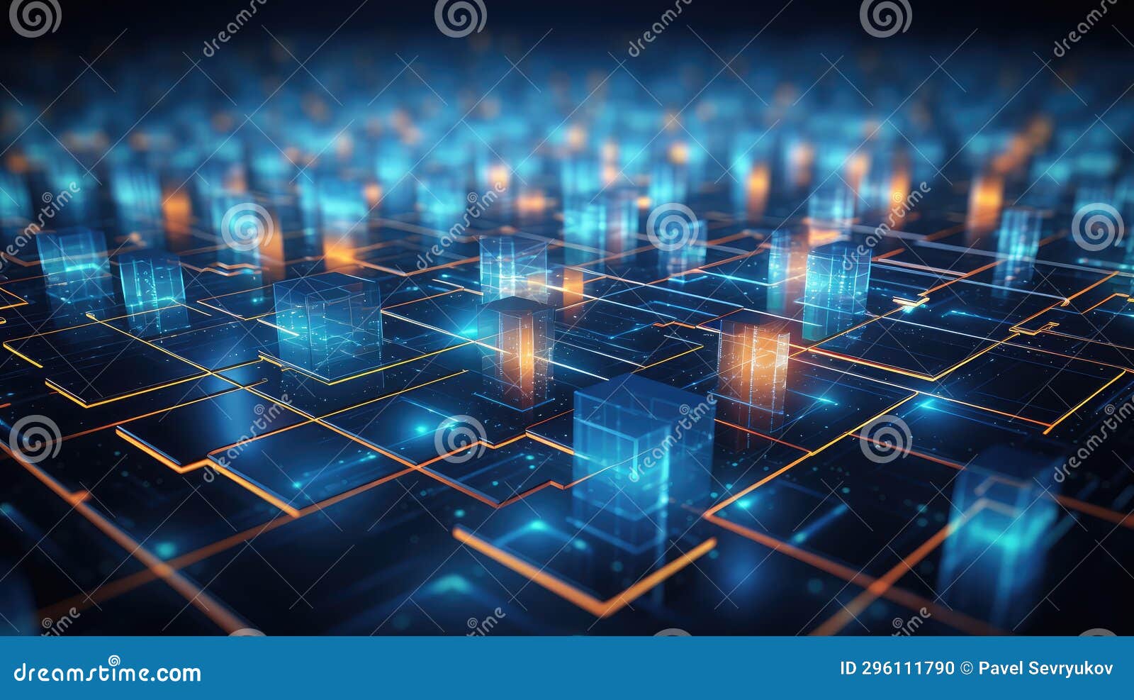 Information Digital Data Flow Stock Illustration - Illustration of ...