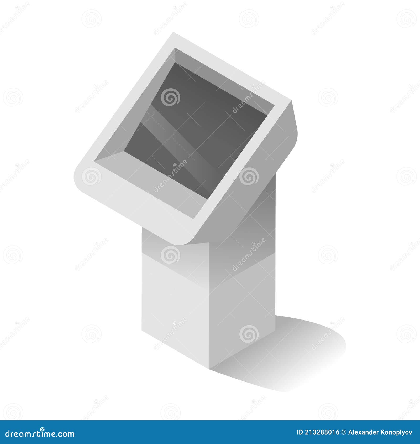 Information Digital Stand Vector Illustration Interactive Kiosk ...