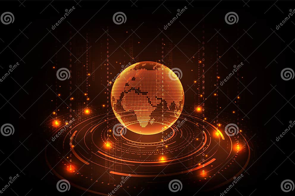 Information and Digital World of the Future. Stock Vector ...