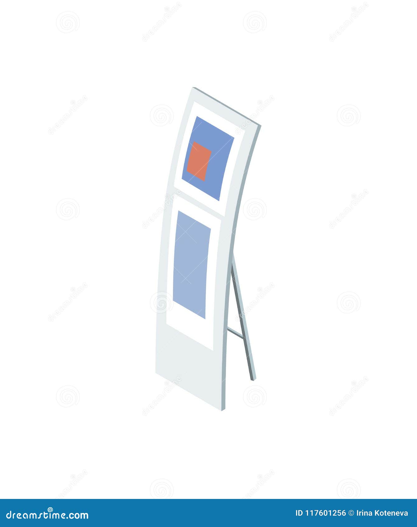 Information Display Board Isometric Element Stock Vector - Illustration ...