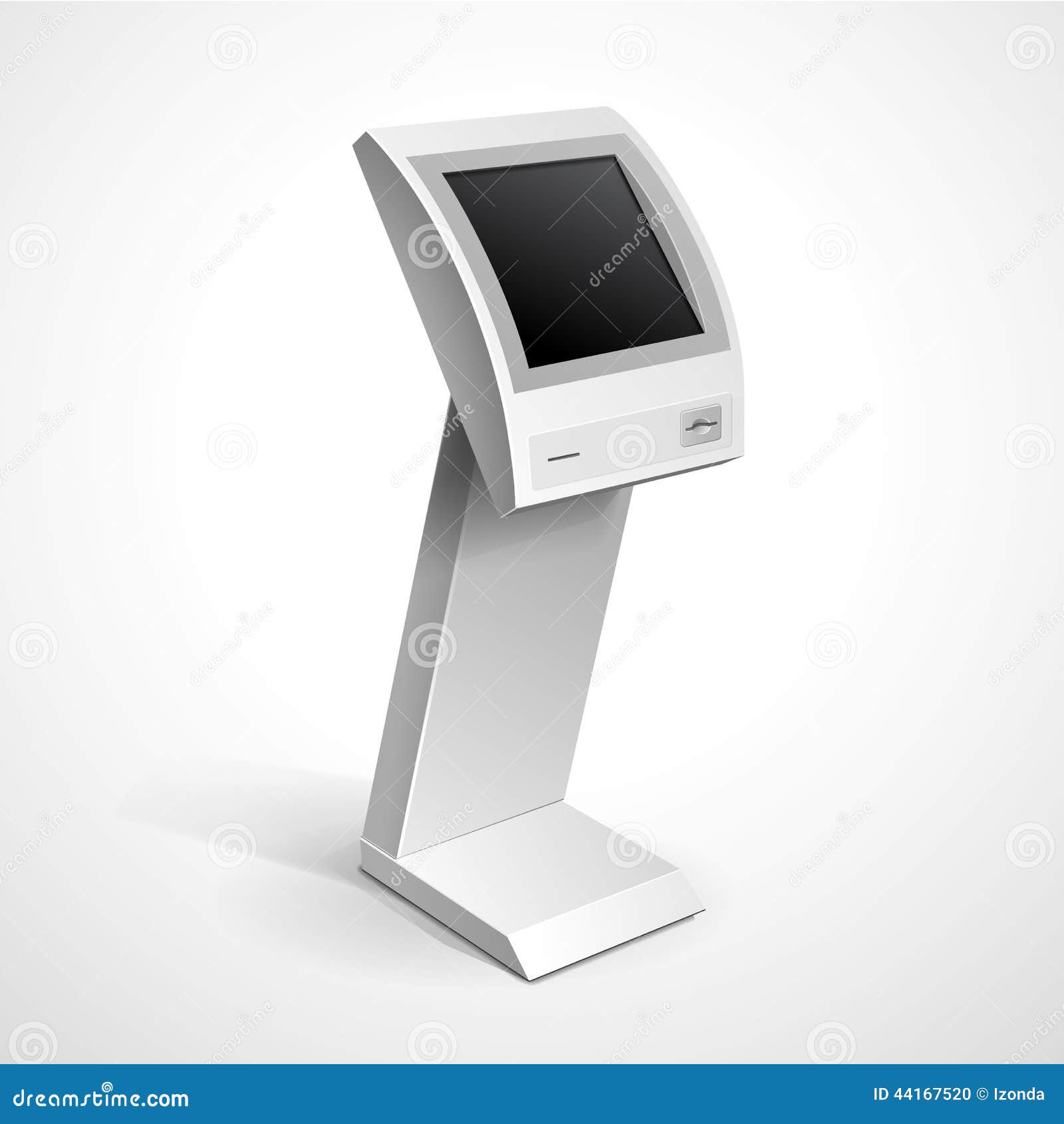 Information Display Monitor Terminal Stand Stock Vector - Illustration ...