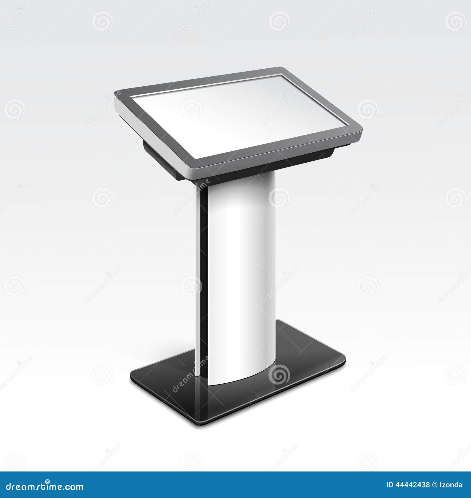 Information Display Monitor Terminal Stand Stock Vector - Illustration ...