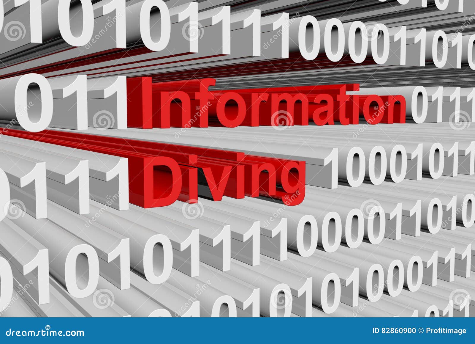 Information Diving stock illustration. Illustration of code - 82860900