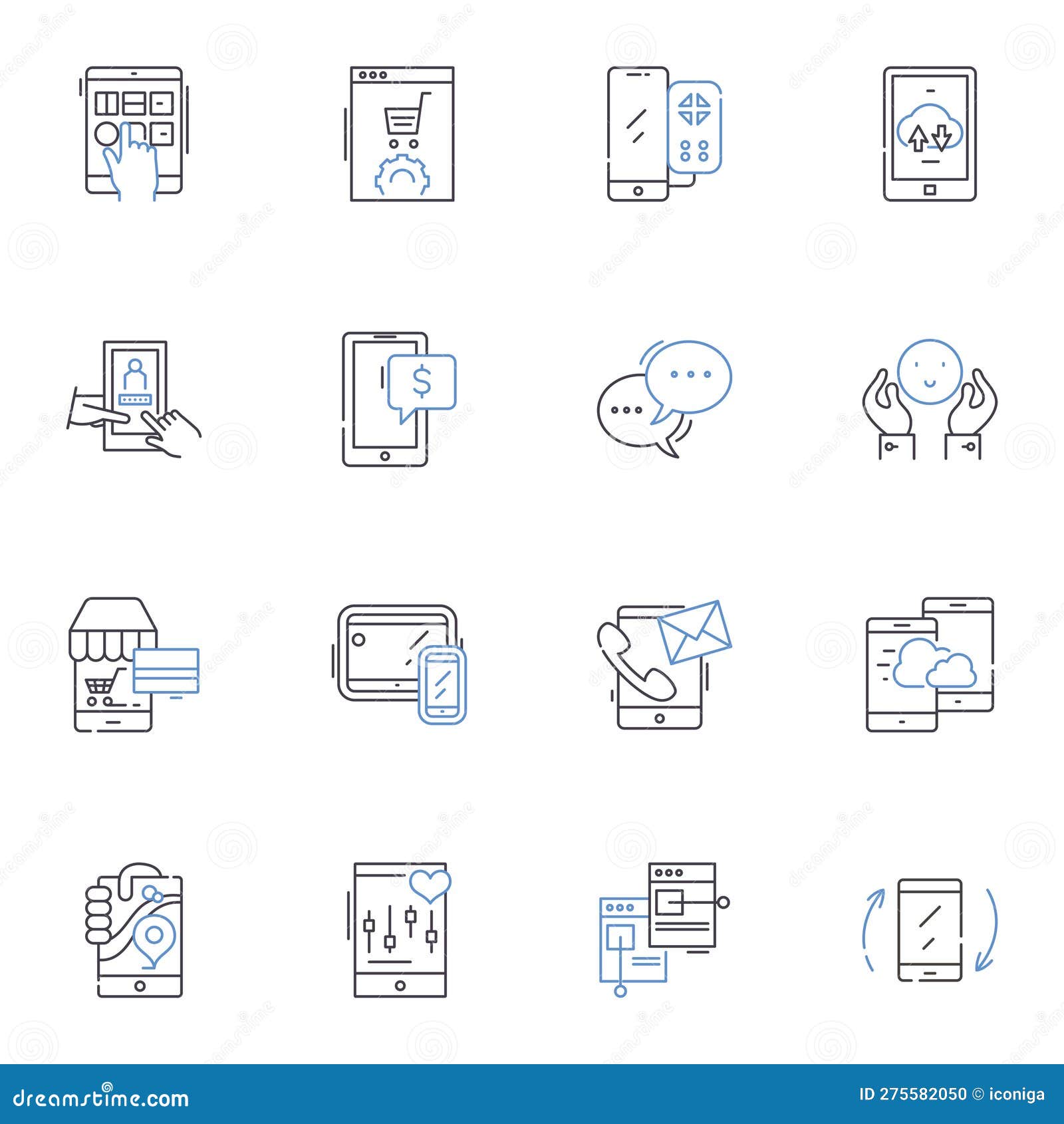 Information Education Line Icons Collection. Literacy, Technology ...