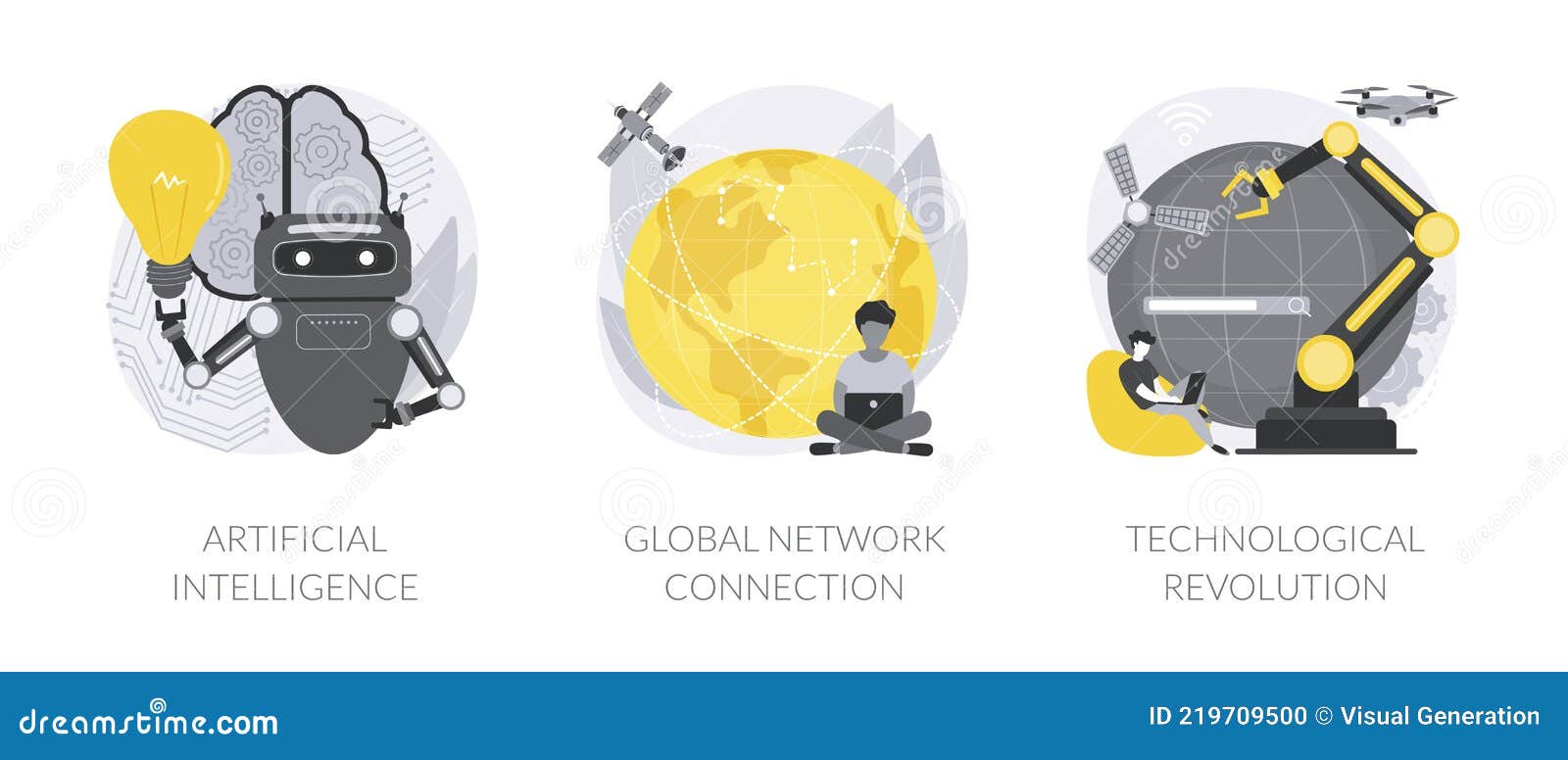 Information Era Abstract Concept Vector Illustrations. Stock Vector ...