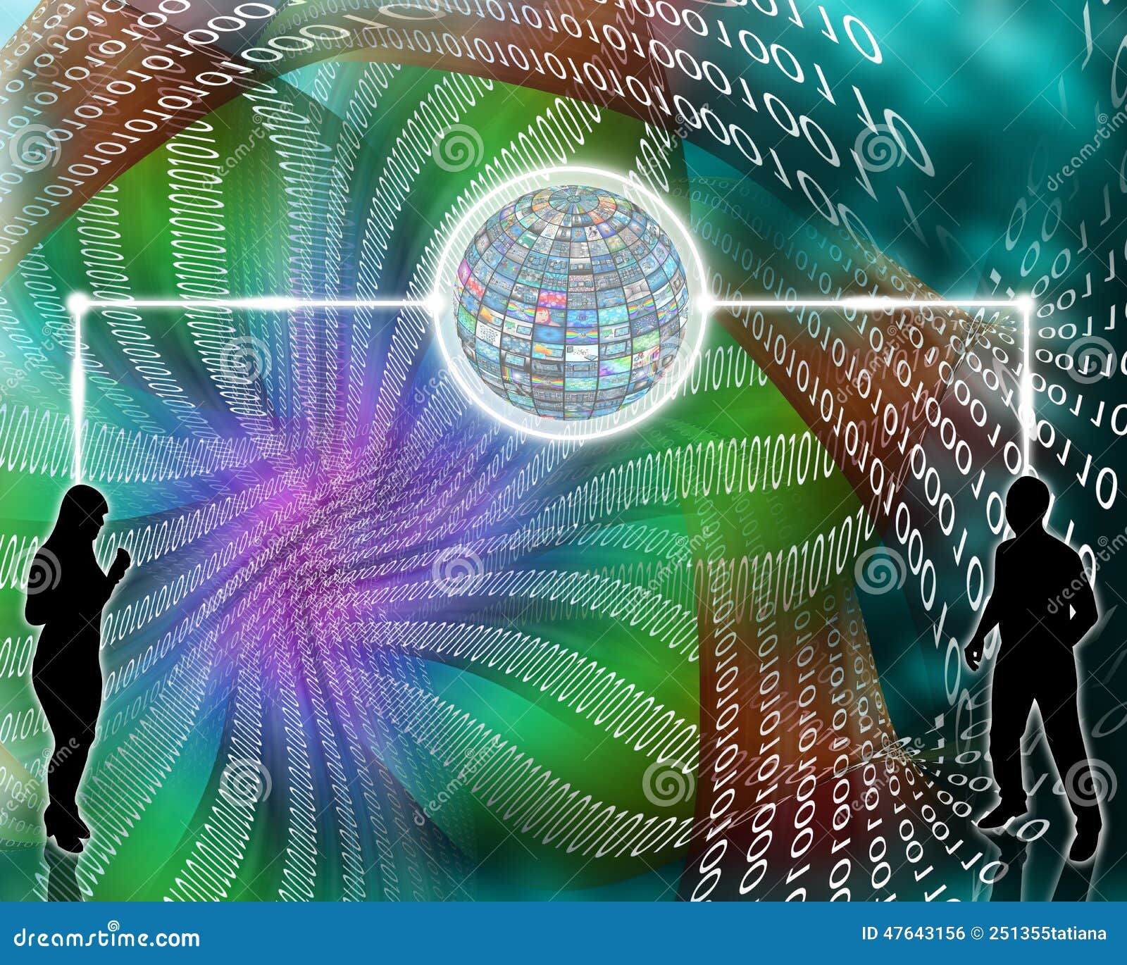 Information exchange stock illustration. Illustration of media - 47643156