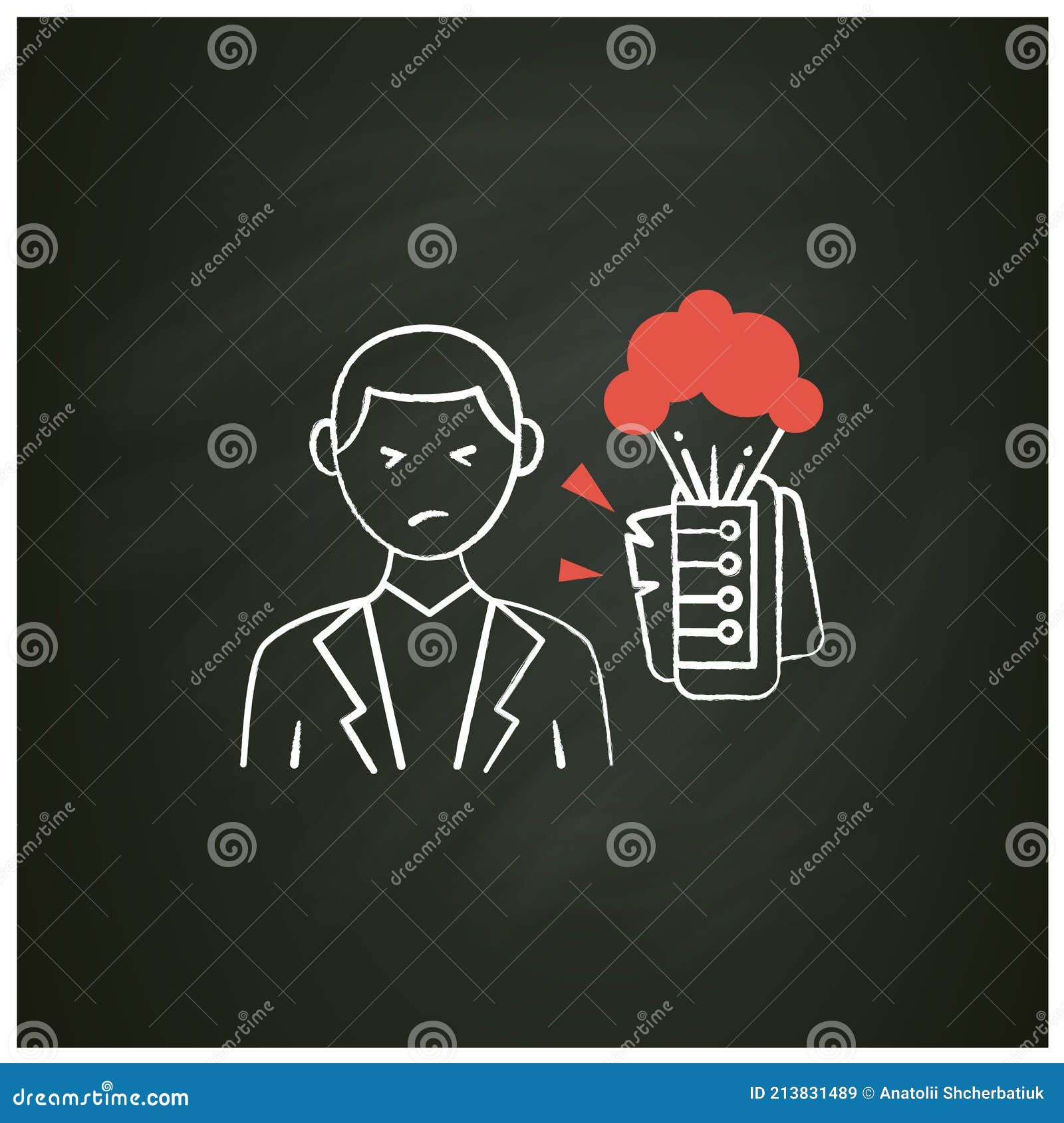 Information Explosion Chalk Icon Stock Vector - Illustration of ...