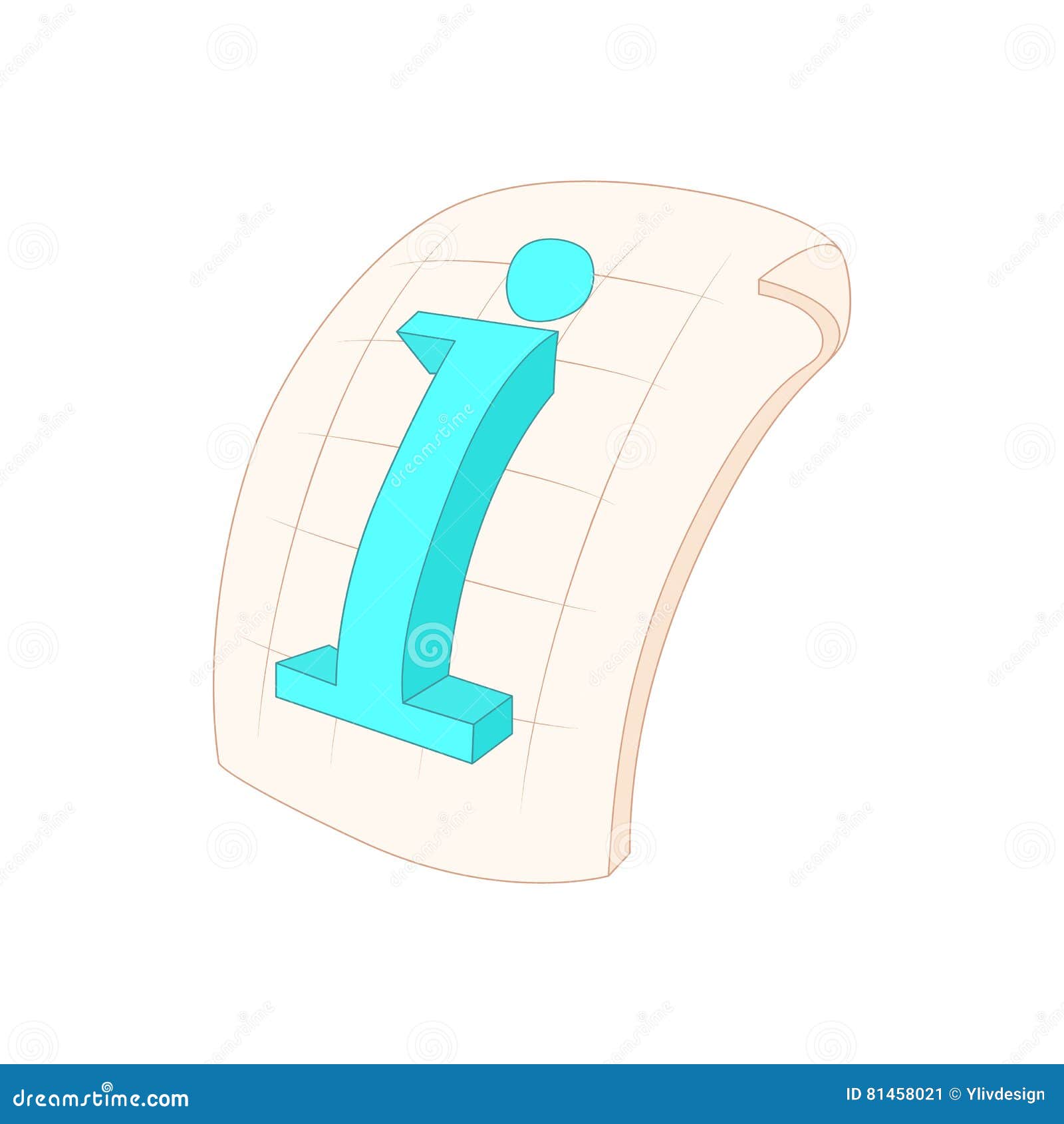 Information File Icon in Cartoon Style Stock Vector - Illustration of ...