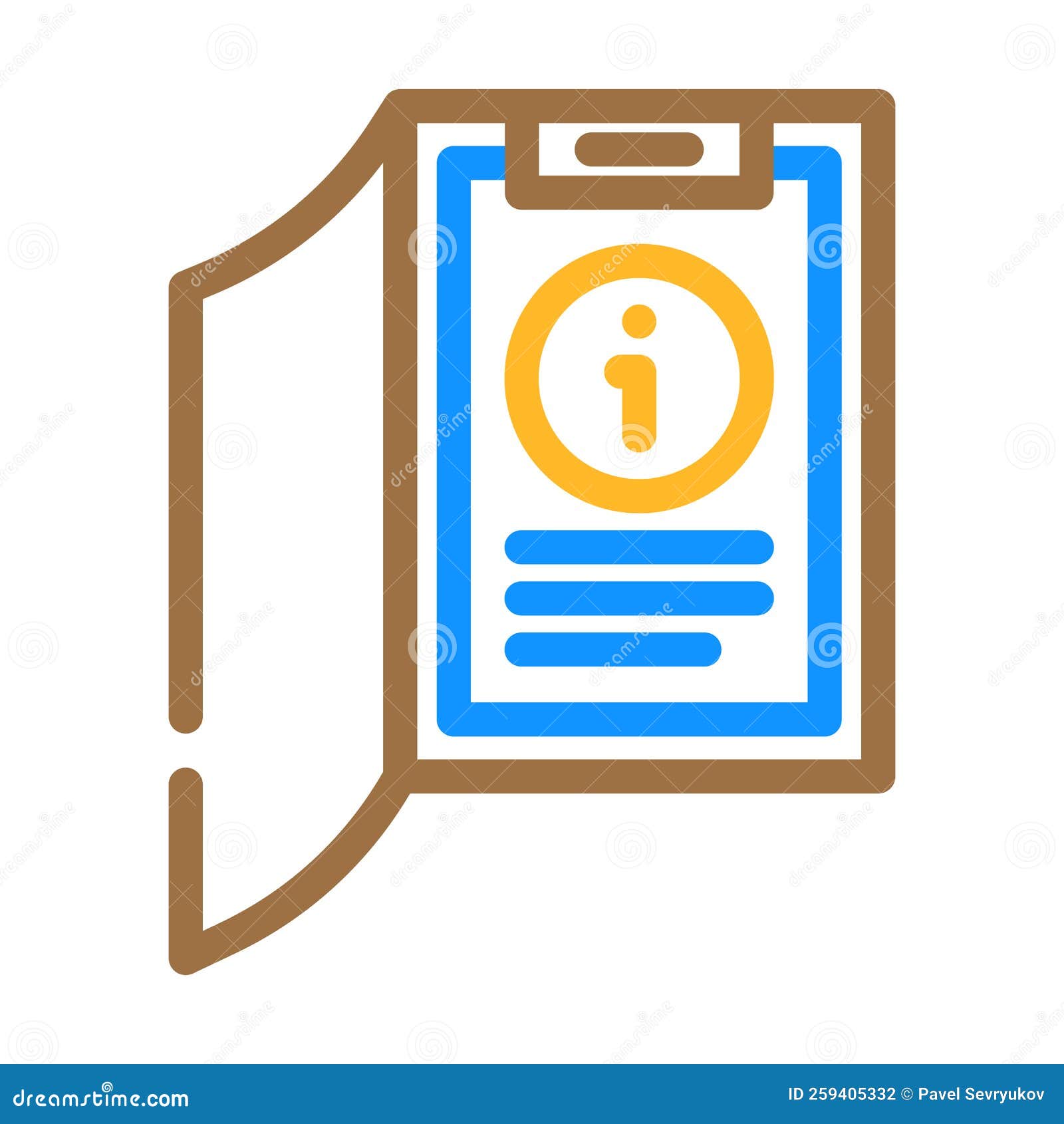 Information Folder Color Icon Vector Illustration Stock Vector ...