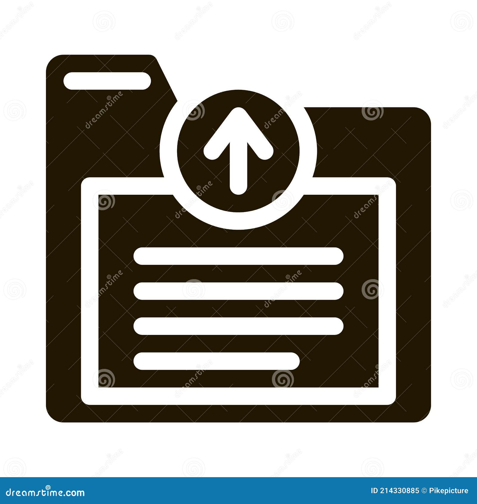 Information Folder Icon Vector Glyph Illustration Stock Vector ...