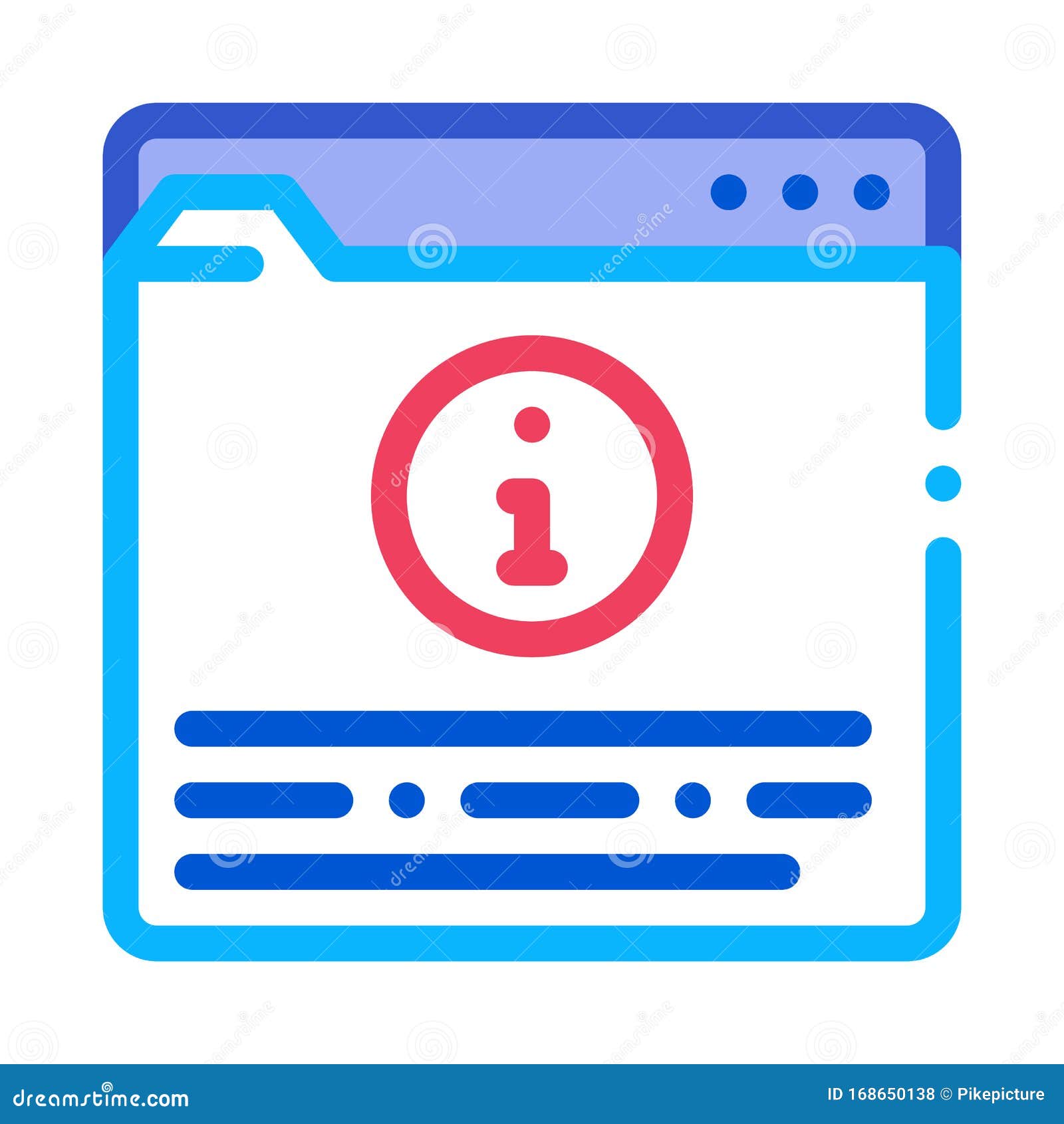 Information Folder Icon Vector Outline Illustration Stock Vector ...