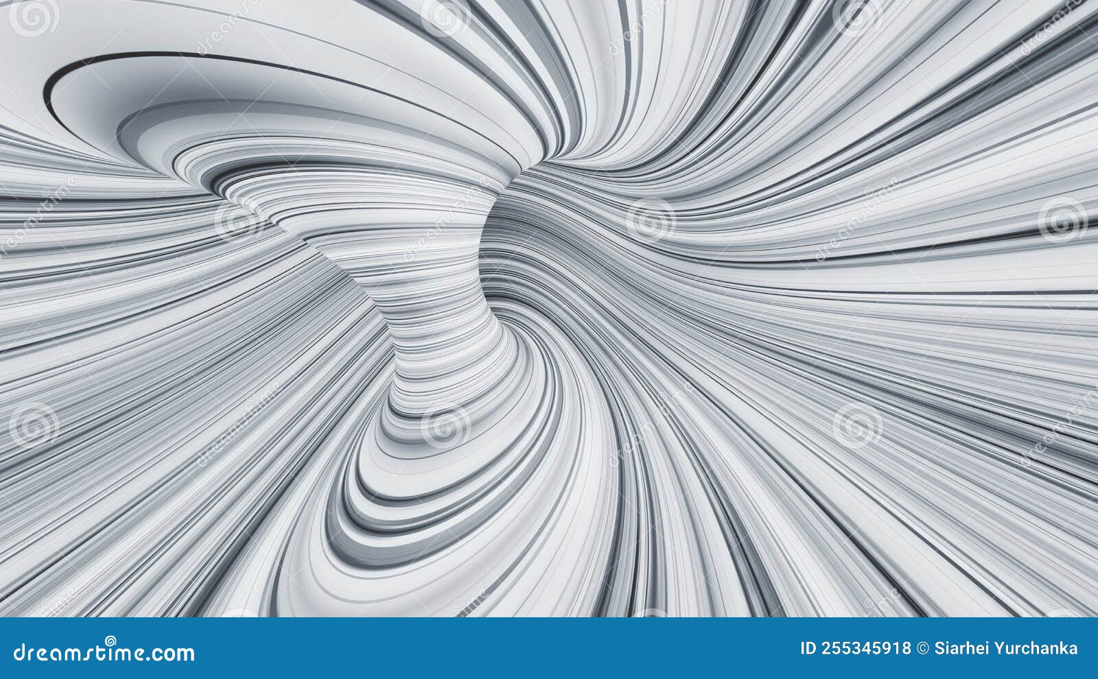 Information Funnel, Big Data Flow. Strings of Light in a Neon Whirlpool ...