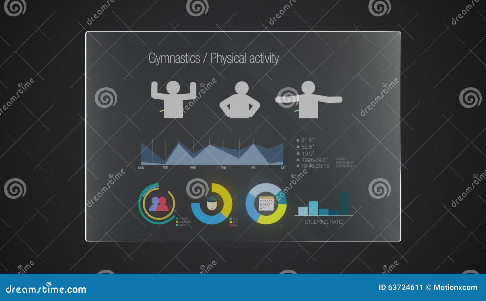 Information Graphic Technology Panel Physical Education User Interface ...