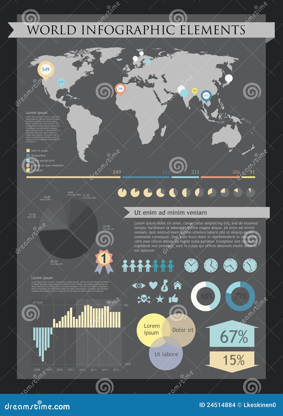 Information Graphics Elements Stock Vector - Illustration of data ...