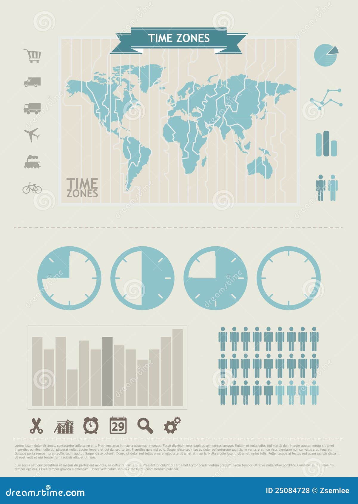 Information Graphics Line Icons Collection. Ata Visualization, Charts ...