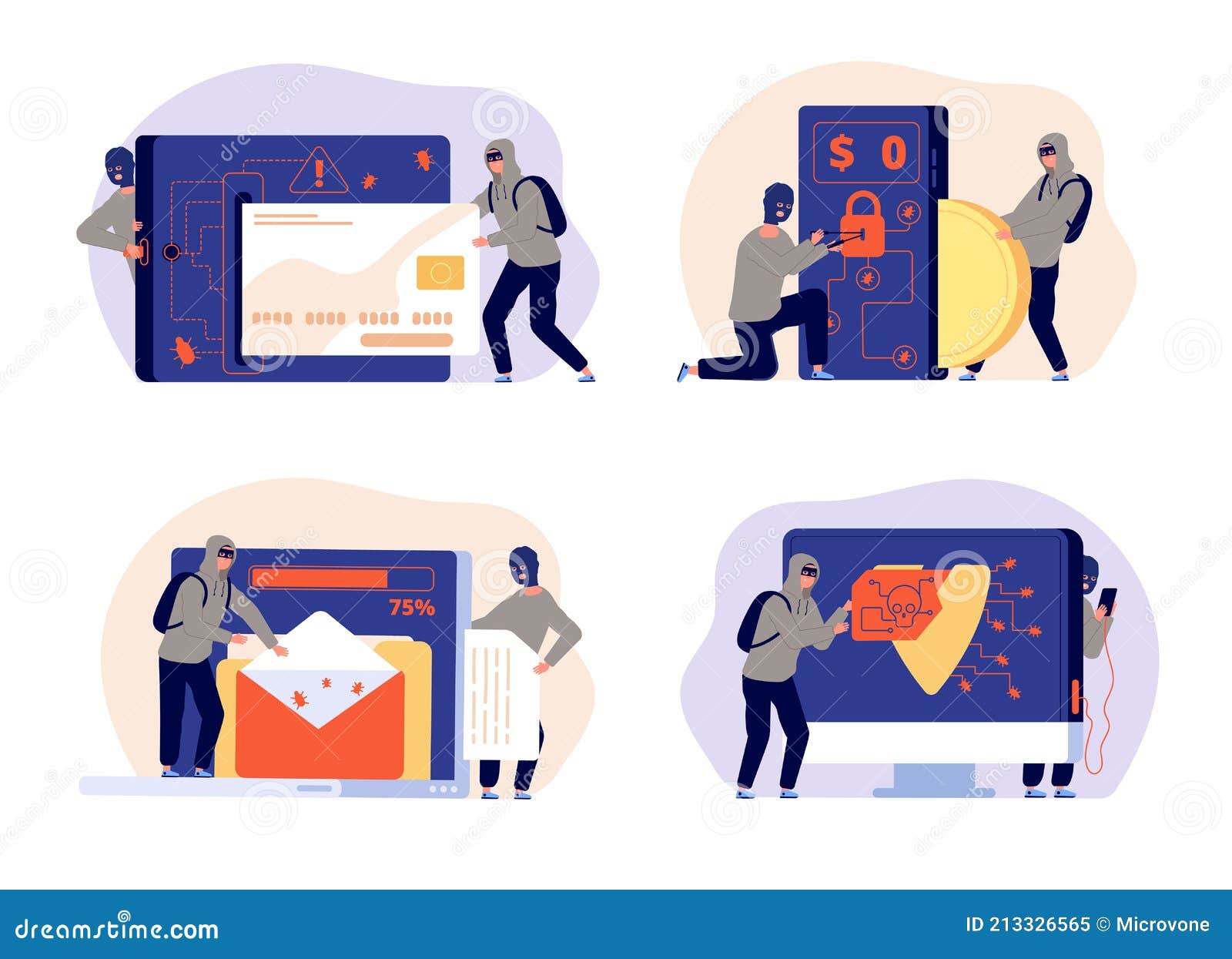 Information Hacking. Spy Hacker Phishing, Internet Money Fraud. Cyber ...