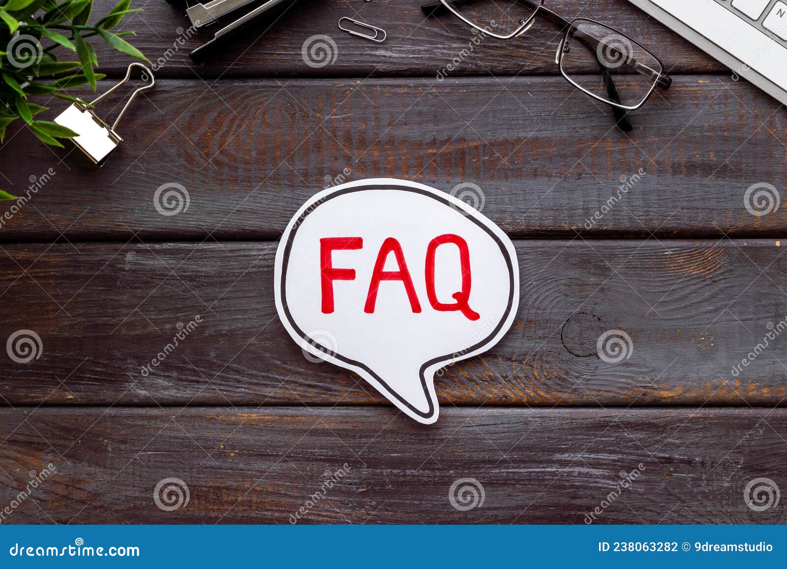 Information Helpdesk Concept with Faq Frequently Asked Questions Text ...