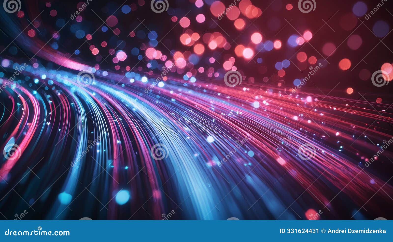 Information Highway with Flowing Streams of Light Stock Image - Image ...