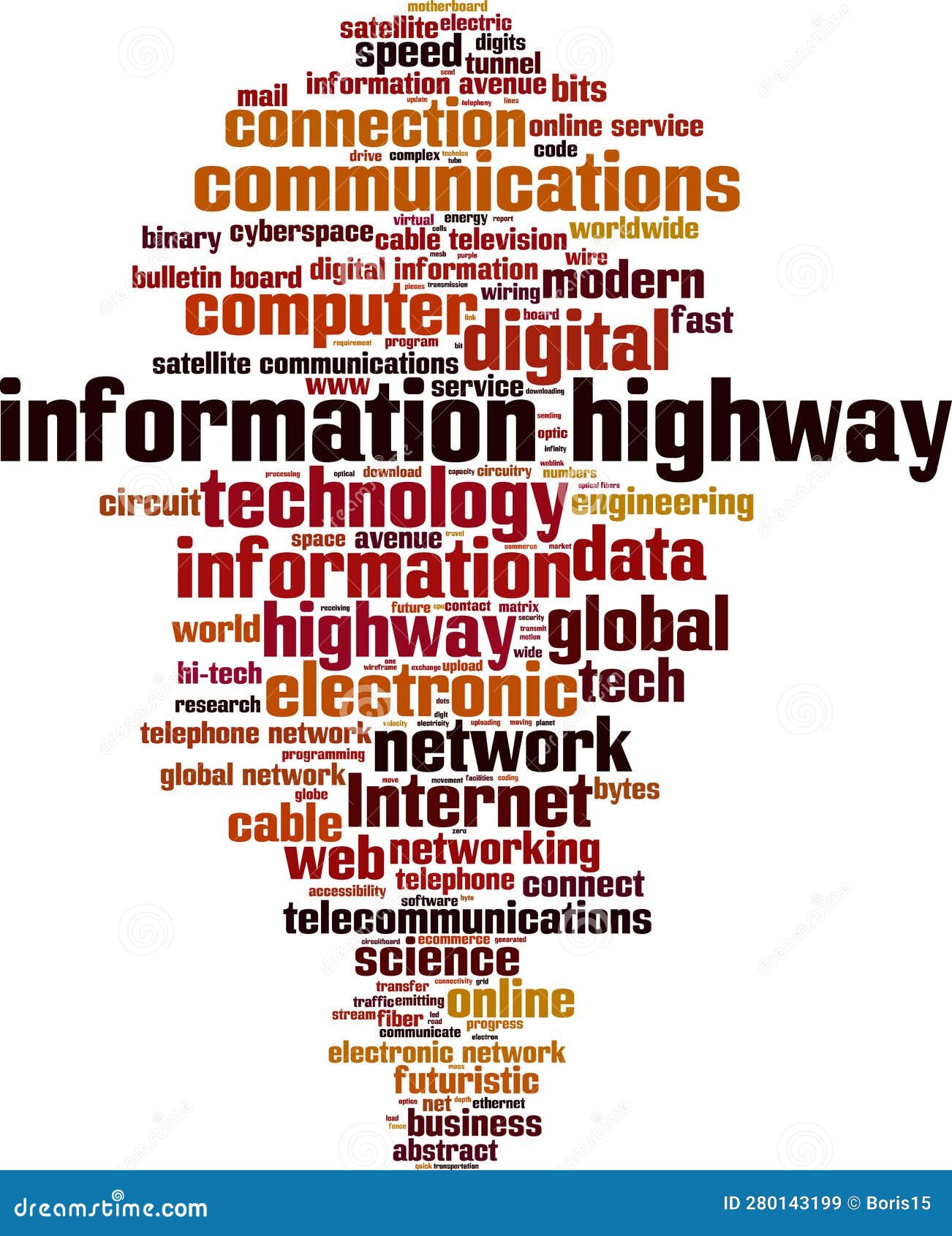 Information Highway Word Cloud Stock Vector - Illustration of fibers ...