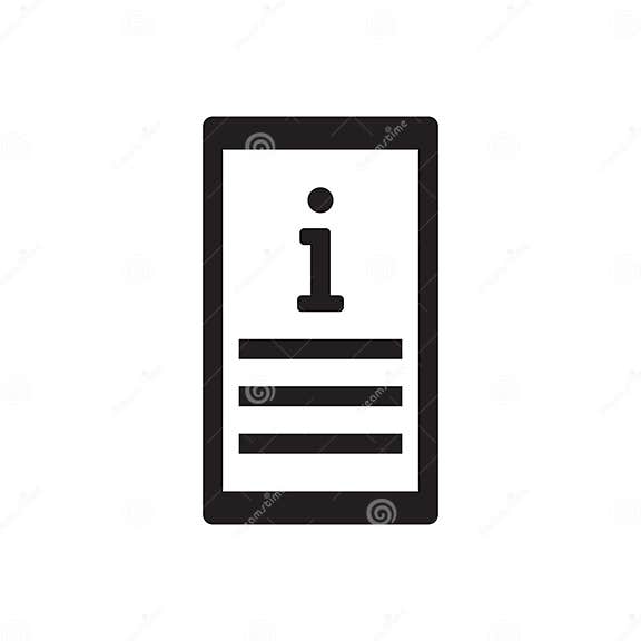 Information Mobile Phone Icon Stock Illustration - Illustration of ...