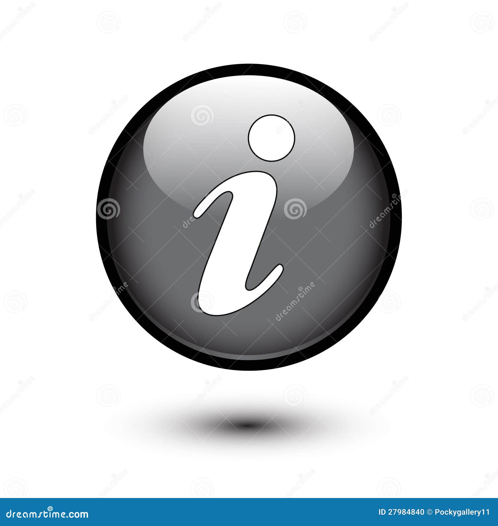 Information icon on black stock vector. Illustration of banner - 27984840
